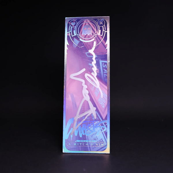 'Neon Ghosts: A Witch's Sin' Signed Deluxe Bookmark - Wraithmarked