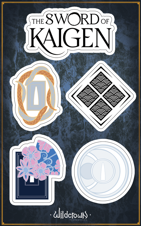 'The Sword of Kaigen' Tsuba Sticker Sheet - Wraithmarked